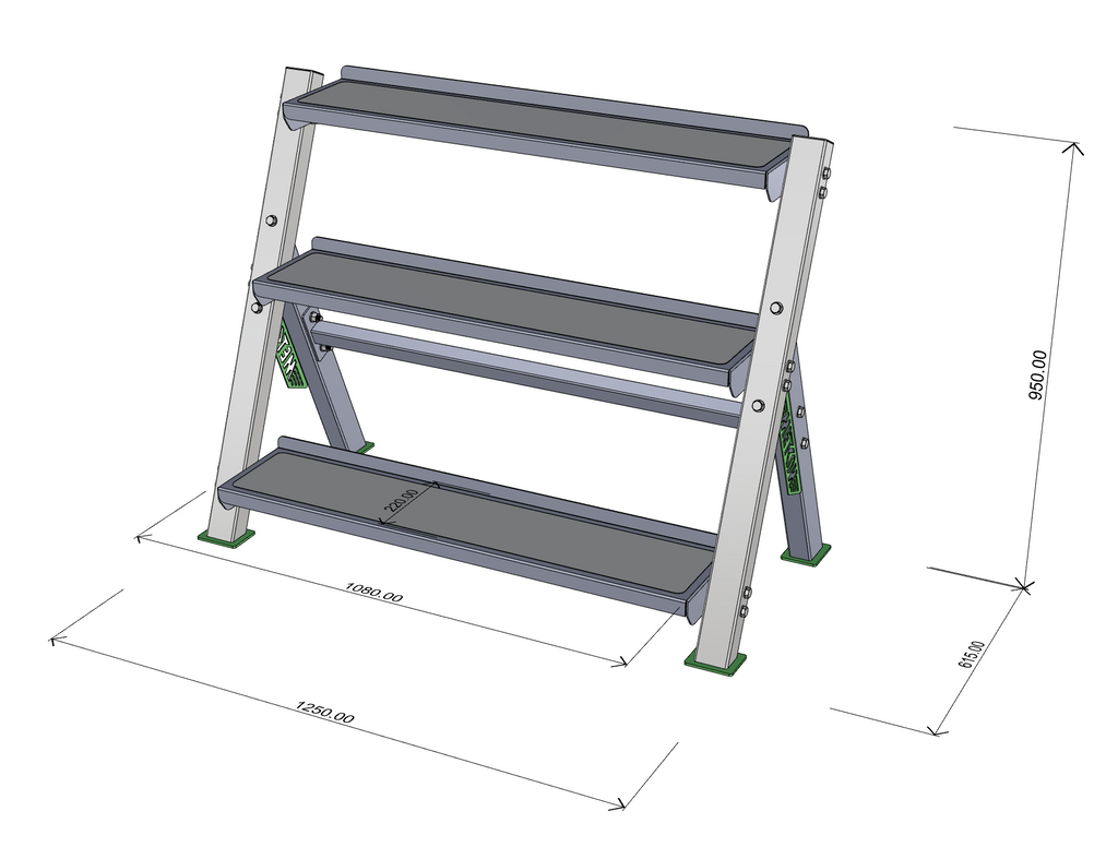 TRIPLE RACK FOR KETTLEBELLS – METCON FAMILY